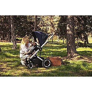 Cybex Talos S Lux Stroller, AllTerrain Wheels, FrontFacing or ParentFacing Seat Positions, OneHand Fold, Multiposition Recline, Deep Black