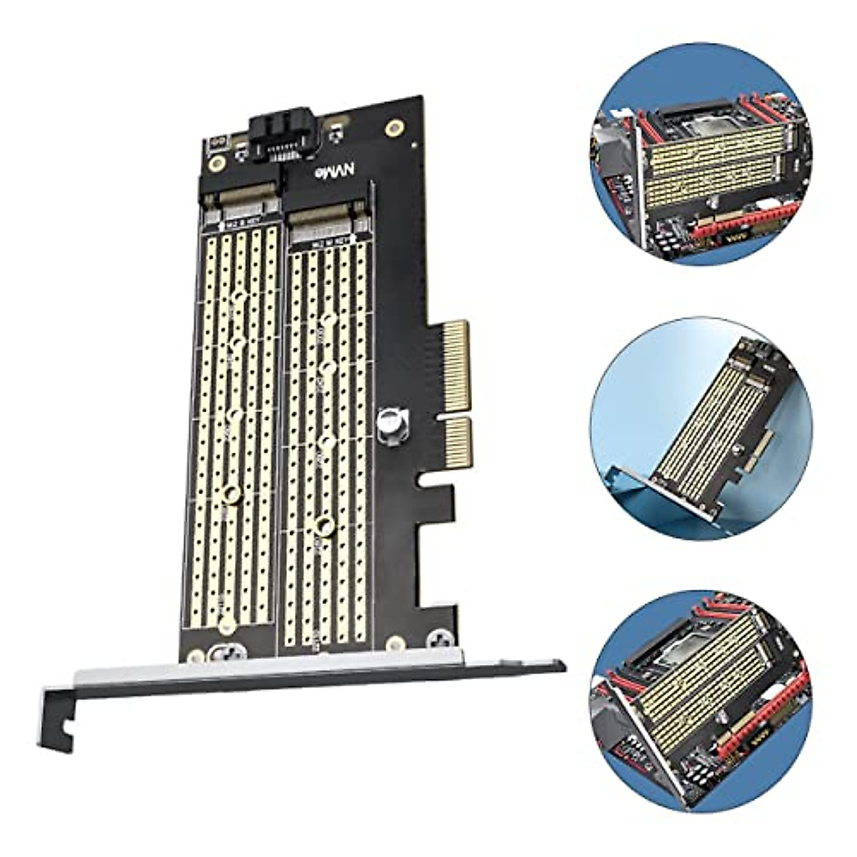 DIKACA Computer Adapter X for Dual-Bay B- I- and -Slot Express Hard Dual- Ssd Drive E I M-Key I-e Slot Bay Converter Ie State Adapter B-Key M M- Motherboard to Key Hard Drive Ssd Hard Drive Ssd