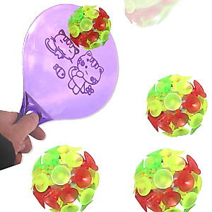 STOBOK 4pcs Fun Suction Cup Ball Colorful Ball Toys Novelty Toys for Kids Boys Girls Birthday Party Favors