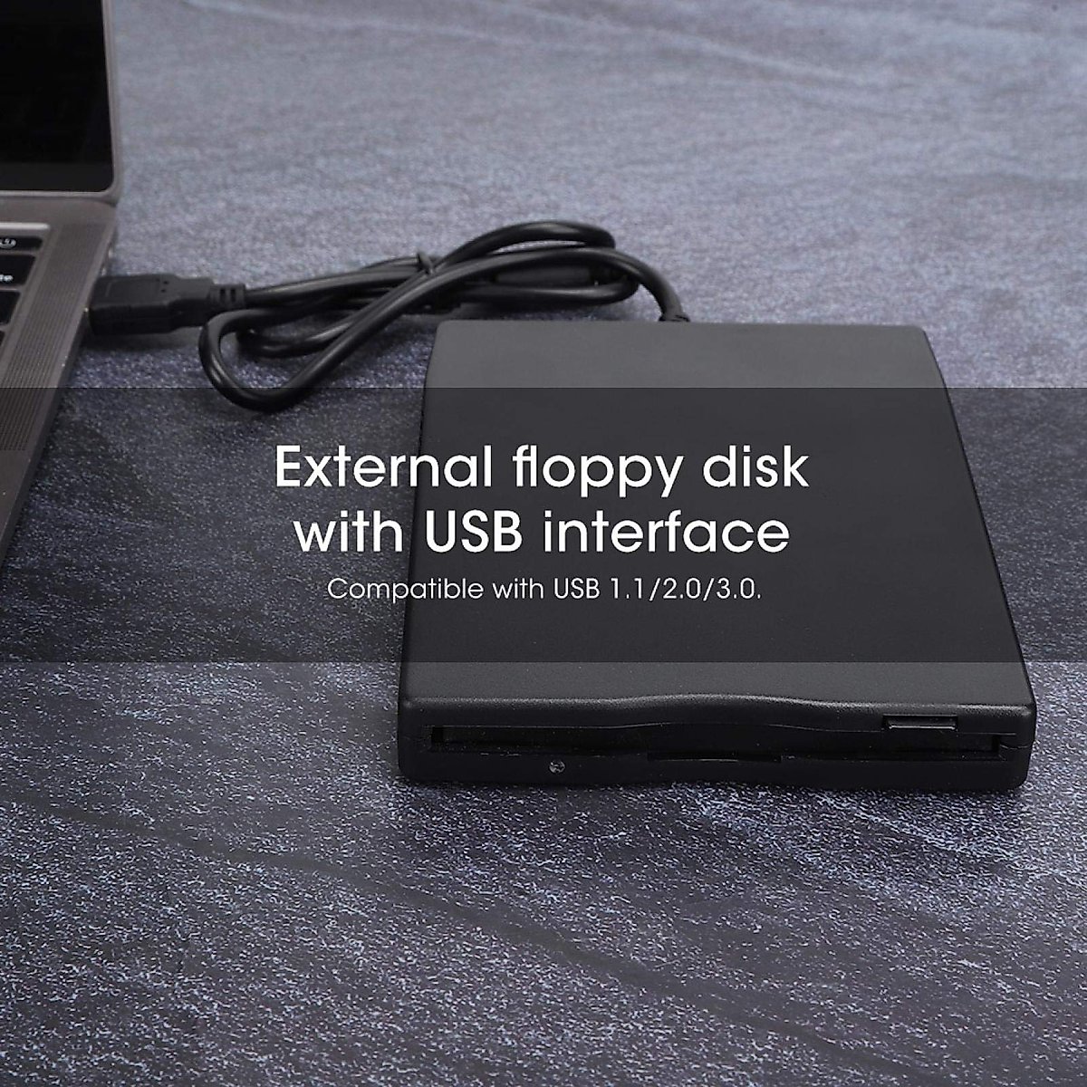 Cuifati Portable USB Floppy Drive for 1.44m 3.5in MF2 HD Floppy Disk 3.5 Inch Card Reader Ultra-Thin Without External Power Supply for Windows 10,7,Vista,8,XP,ME,2000,SE,98(Floppy Disk Not Included)