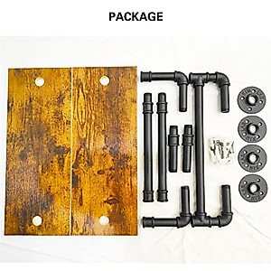 Industrial Pipe Shelving,Iron Pipe Shelves Industrial Bathroom Shelves with Towel bar,20 in Rustic Metal Pipe Floating Shelves Pipe Wall Shelf,2 Tier Industrial Shelf Wall Mounted