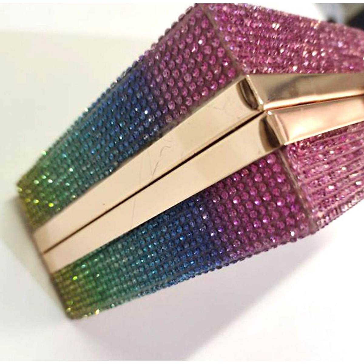 Classic Dollar Style Evening Bags With Diamond Shoulder Bag Wallet Clutch Crossbody Bag with Chain Strap (Multicolor)