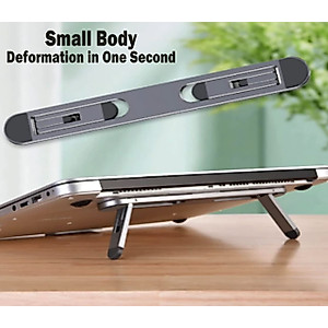 REYPAZ Notebook, Laptop Stand for Desk - Adjustable Ergonomic Aluminum Computer Holder for Laptop - Portable Laptop Holder for Home, Office Desk etc