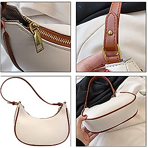 Fashion new handbag, Small Hobo Bags for Women Dumpling Shoulder Bag armpit bag moon handbag with Zipper Closure (G-Black)