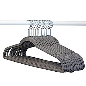 Member Mark Elite Quality Velvet Hangers - 50 Pack (Heather Grey)