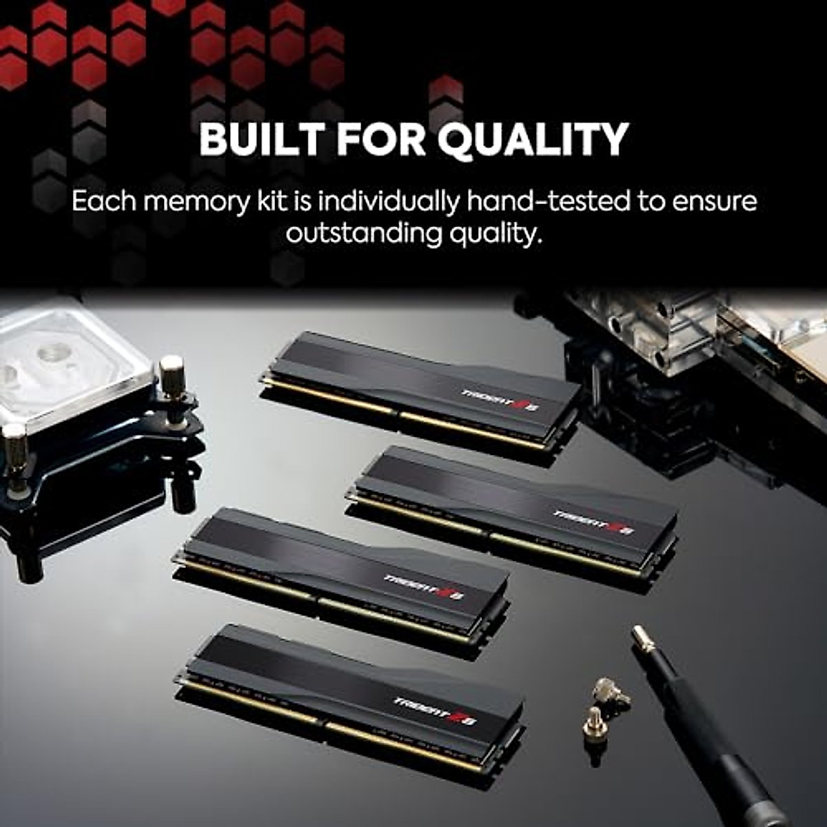 G.SKILL Trident Z5 Series (Intel XMP 3.0) DDR5 RAM 32GB (2x16GB) 6000MT/s CL36-36-36-96 1.35V Desktop Computer Memory UDIMM - Matte Black (F5-6000J3636F16GA2-TZ5K)