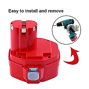 Replacement Battery Compatible with Makita 14.4V Battery Ni-MH 3.0Ah 1420 1422 1433 1434 1435 1435F 192699-A 193158-3 192600-1 Cordless Power Tool-2 Pack