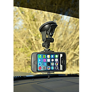 DaVoice Car Phone Mount - Cell Phone Holder for Car Windshield Compatible with iPhone X XS Max XR 8 Plus 7 Plus 6S Plus 6 Plus SE Samsung Galaxy S9, S8, S8 Plus, Note 8, S7, S6, S5, Google Pixel XL