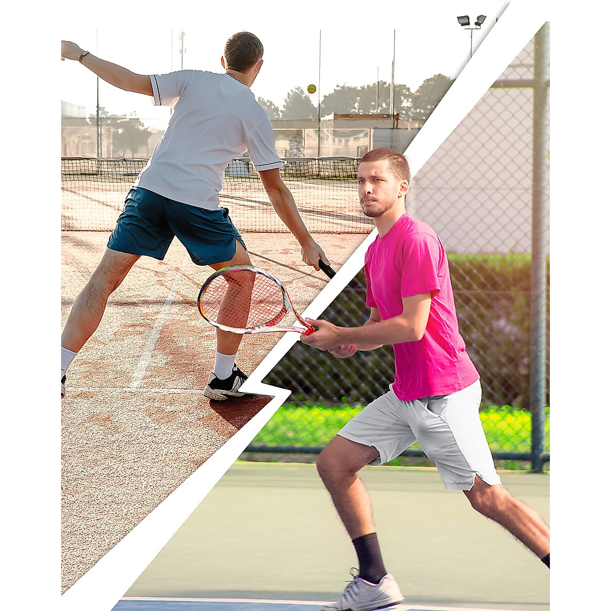 CANGHPGIN 2 Pack Mens Workout Athletic Shorts 7 inch Inseam Quick Dry Hiking Shorts Men Lightweight Sports Gym Shorts Running