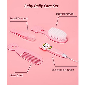 Baby Healthcare and Grooming Kit, Electric Safety Nail Trimmer Baby Nursery Kit, Newborn Care Kits with Hair Brush Comb for Newborn Infant Toddlers Baby Boys Girls Kids, Baby Shower Gifts