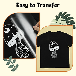 Heat Transfer Vinyl White HTV Rolls - 12" x 15ft White Iron on Vinyl for Cricut & Silhouette Cameo, White HTV Vinyl for Shirts - Easy to Cut & Weed for Heat Vinyl Design