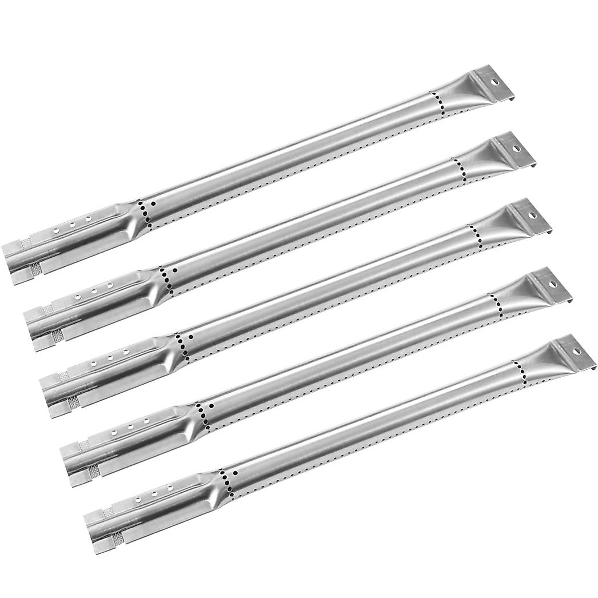 YIHAM KB815 Gas BBQ Grill Pipe Tube Burner Replacement Parts for Perfect Flame, Charmglow, Kitchen Aid, Costco Kirkland, Jenn Air, Member's Mark, Nexgrill, 16 15/16 inch, Set of 5