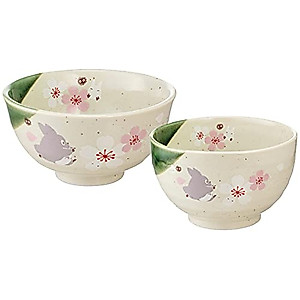 Studio Ghibli via Bluefin Porcelain My Neighbor Totoro Traditional Japanese Dish Series - Bowl [Sakura/Cherry Blossom] - Official Studio Ghibli Merchandise