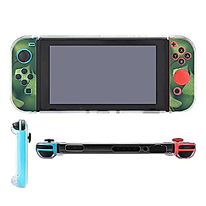 ERFGT Gin-Kgo Pat-Tern Case for Nintendo Switch with Screen Protector Slim Anti-Scratch Anti-Slip Protective Case Cover for Girls and Boys