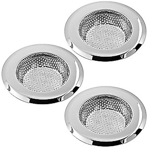 3 Pack Kitchen Sink Strainers, SENHAI 4.3" Diameter Stainless Steel Sink Hole Cover Basket for House Bathroom Kitchen Sinks, Anti-Clogging & Rust-Free & Corrosion-Free