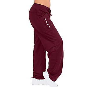 2025 Sweatpants Women Drawstring Elastic Waist Loose Fit Crop Straight Pants Running Workout Casual Trousers