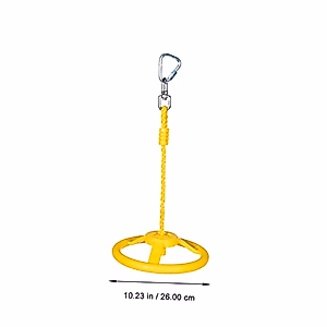 FELTECHELECTR Ninja Wheel Swing for Toddler Fitness Accessories Swing Accessories Heavy Swing Sets for Backyard Steering Wheel Swing Kids Exercise Equipment Exercise Swing Ring Swing Gym Ring