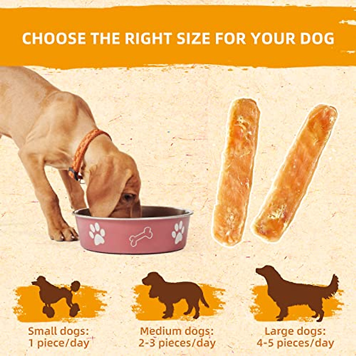 Jungle Calling Dog Treats Chicken Jerky Training Treats, Slow Roasted Snacks for Medium and Large Dogs Chewy Treats 10.6Ounce (Chicken Fillet)