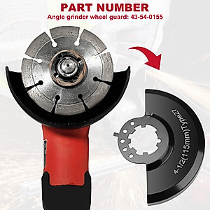 Angle Grinder Wheel Guard 43-54-0155 Fits for Milwaukee 6130-33 Small Angle Grinder 4-1/2" T27