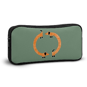 Dachshund Sausage Dogs Pencil Case Pencil Pouch Coin Pouch Cosmetic Bag Office Stationery Organizer