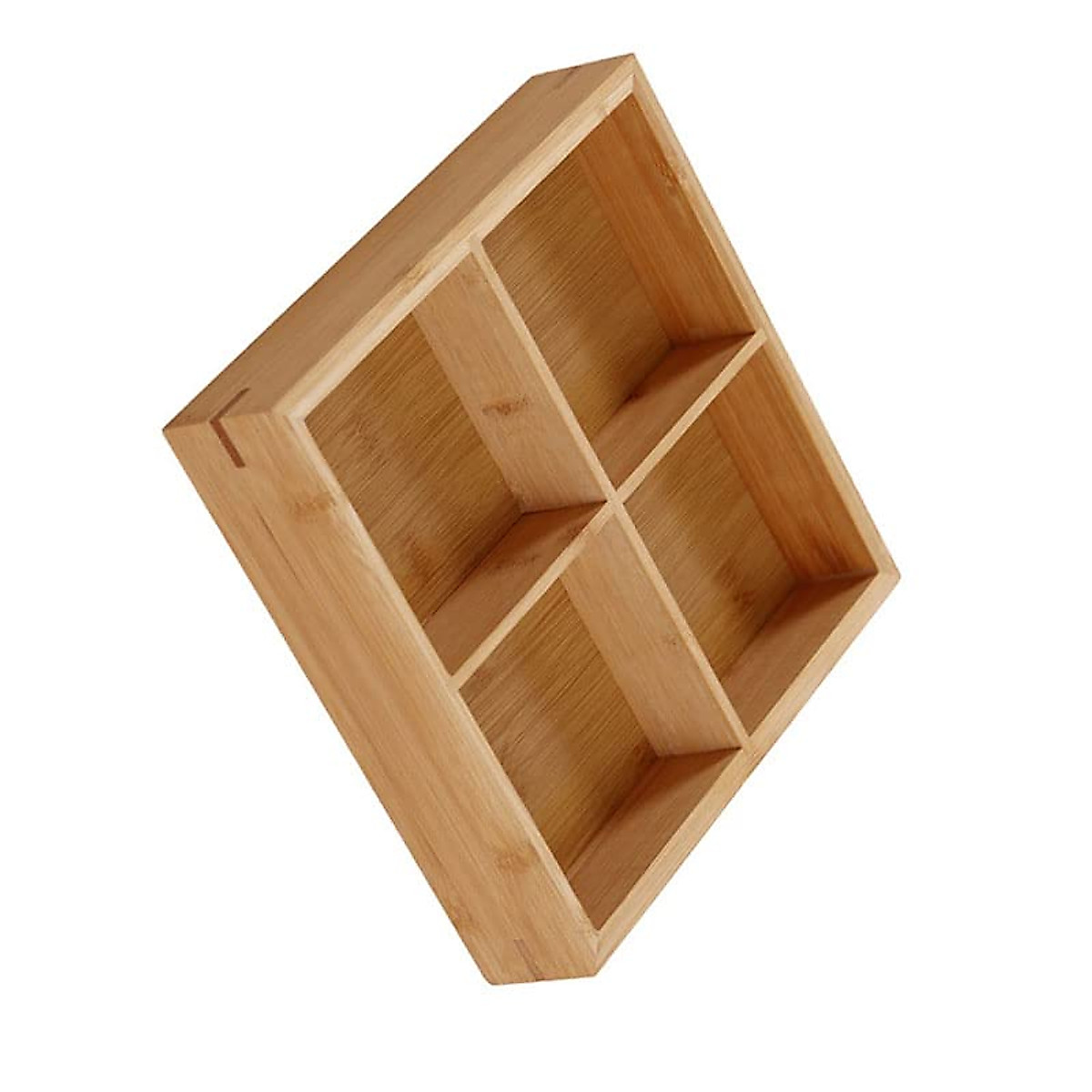 Divided Wooden Tray,Veggie Tray Serving Tray Divided Platter Wooden Food Server Multi Compartments Serving Tray for Hot Pot Restaurants Sushi Plate (4 Compartments)