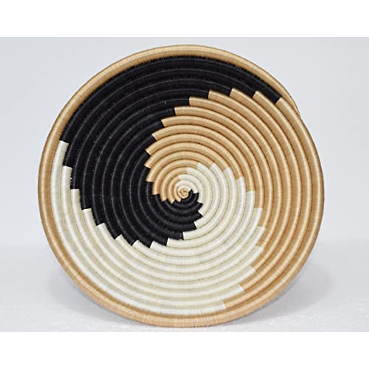 Hand Woven African Basket - Small - 8 Inches Sisal & Sweetgrass Basket - Woven Bowl - Handmade in Rwanda, SRB223