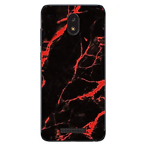 Ranyi Marble TPU Case & Screen Protector for BLU View 2 B130DL B131DL - Red