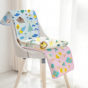 LANEYLI Portable Changing Pad Liner, Washable Changing Mat for Baby Diaper Change Leak Proof Reusable Cover Liner, Yellow 1 Count (19.7" x 27.5")