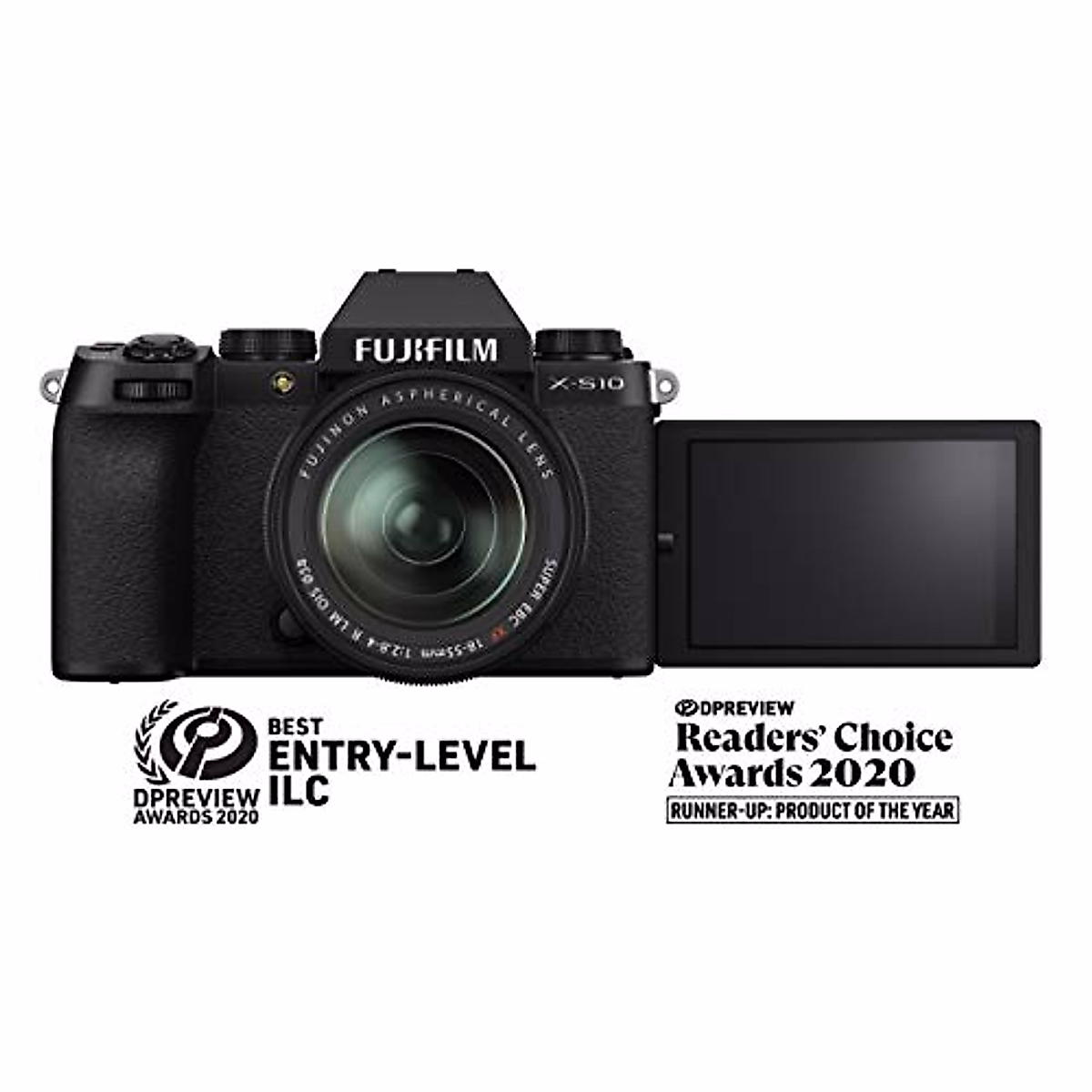 Fujifilm X-S10 Mirrorless Digital Camera XF18-55mm Lens Kit - Black