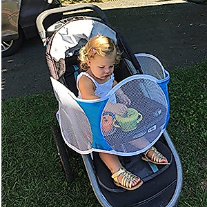 Tray Haven, The Original High Chair Accessory Keeps Food Toys and Cups From Falling, Blue