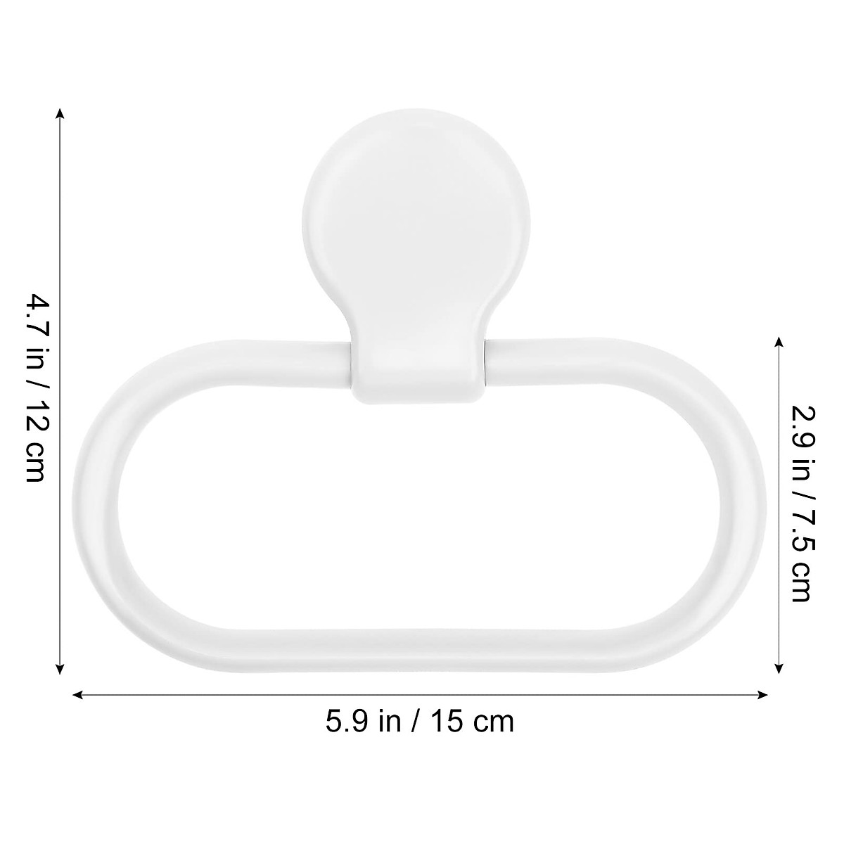 Hemoton Bathroom Towel Ring Holder Self Adhesive Towel Ring Towel Hanger No Drill Towel Bar Hand Towel Ring No Drilling Towel Rack Paper Towel White Wall Hanging Tower Hanger