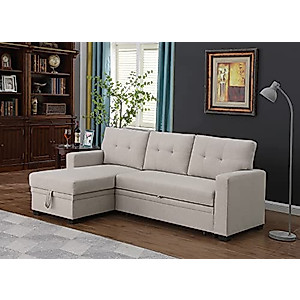 Devion Furniture Hobo Sofabed, Beige