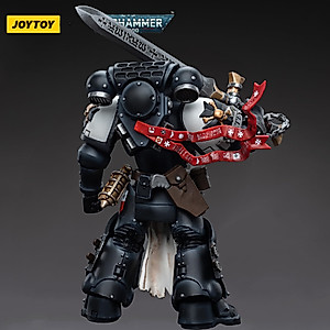 JOYTOY Warhammer 40,000 1/18 Action Figure Black Templars Emperor's Champion Bayard's Revenge Collection Model Christmas Birthday Gift