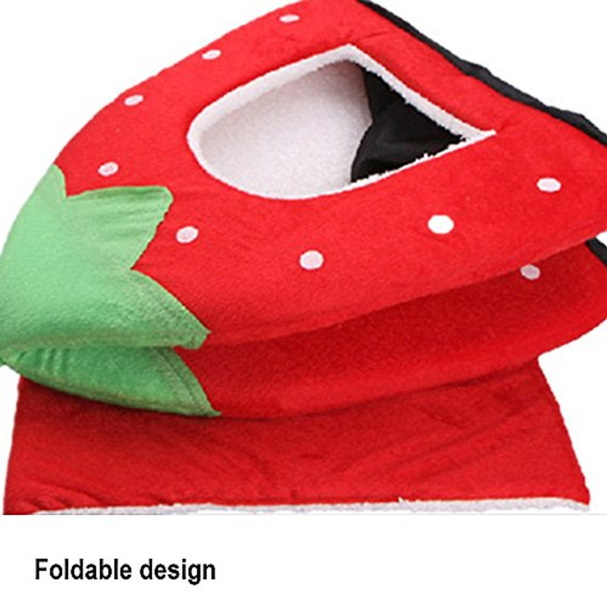 FLAdorepet Rabbit Guinea Pig Hamster House Bed Cute Small Animal Pet Winter Warm Squirrel Hedgehog Chinchilla House Cage Nest Hamster Accessories (9x9x10 Inch (Pack of 1), A-Red)
