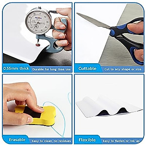 HOMiDEK Dry Erase Magnetic Whiteboard, Refrigerator Magnet Sheet, Small Fridge White Board with Markers and Eraser - 20 x 13 Inches