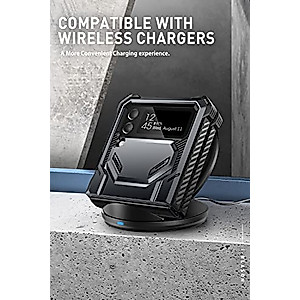 i-Blason Armorbox Series Case for Samsung Galaxy Z Flip 4 5G (2022), Full-Body Rugged Holster Case with Shock Reduction/Bumper (Black)