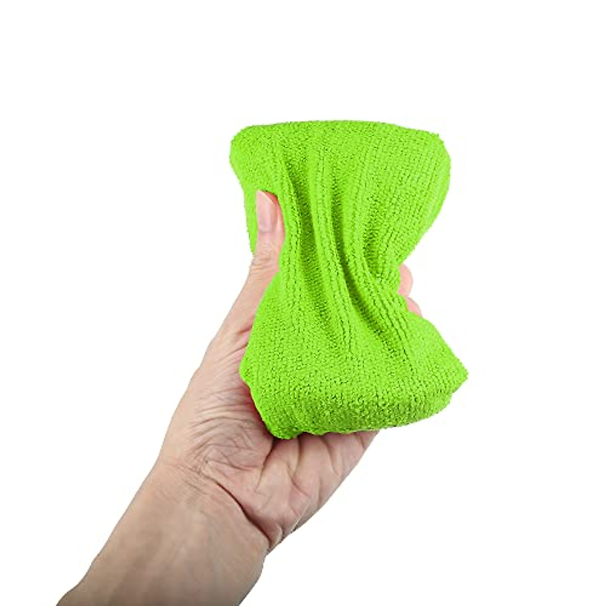 X AUTOHAUX 6pcs Green Microfiber Detailing Applicator Sponges for Applying Wax Coatings Car Wash Exterior Interior Scratch-Free
