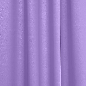 AK TRADING CO. 10 feet x 10 feet Polyester Backdrop Drapes Curtains Panels with Rod Pockets - Wedding Ceremony Party Home Window Decorations - Lavender
