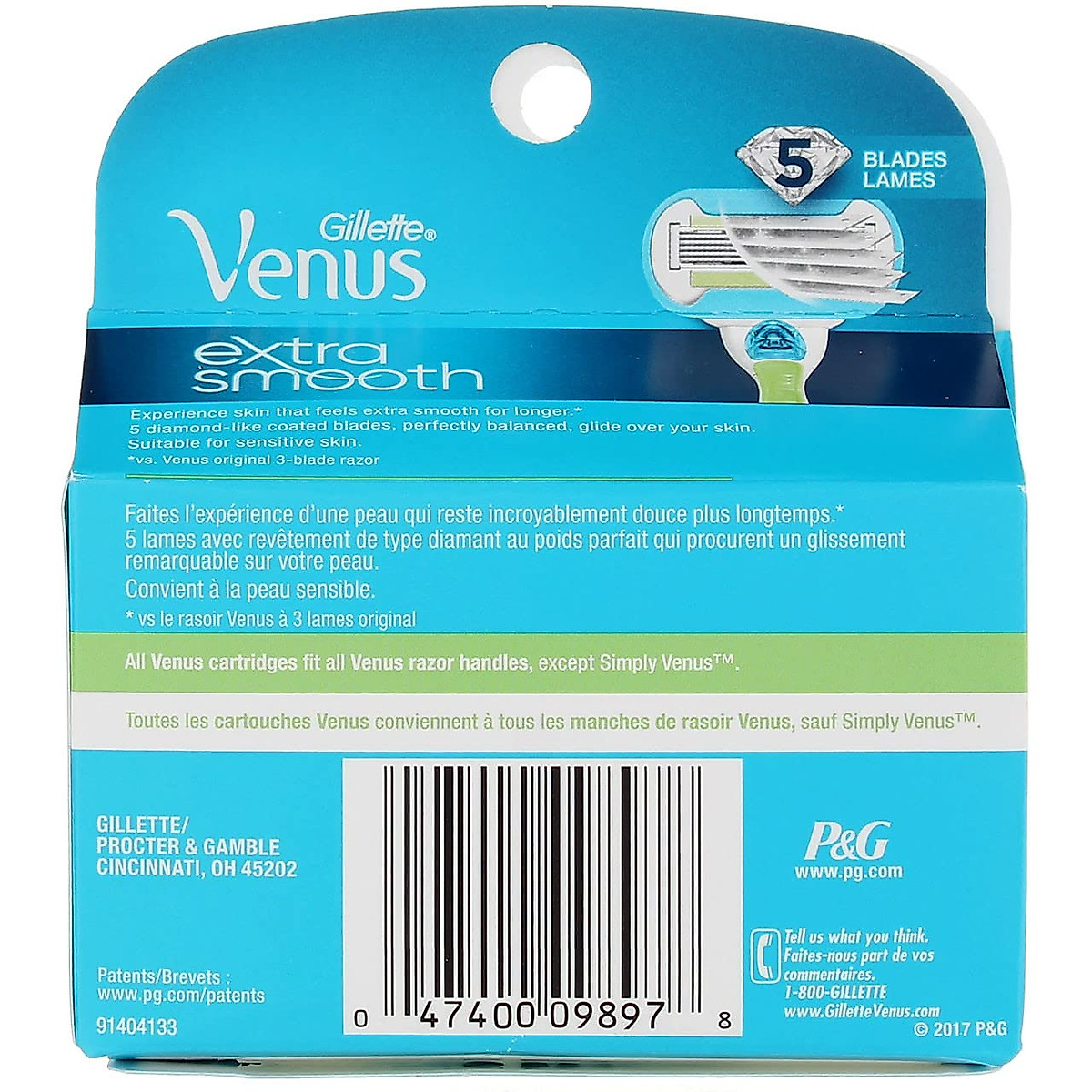 Venus Embrace Women's Razor Refill Cartridges (4 COUNT x 3 Pack)