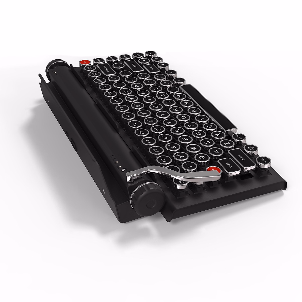 QWERKYTOYS Qwerkywriter Typewriter Inspired Retro Mechanical Wired & Wireless Keyboard with Tablet Stand