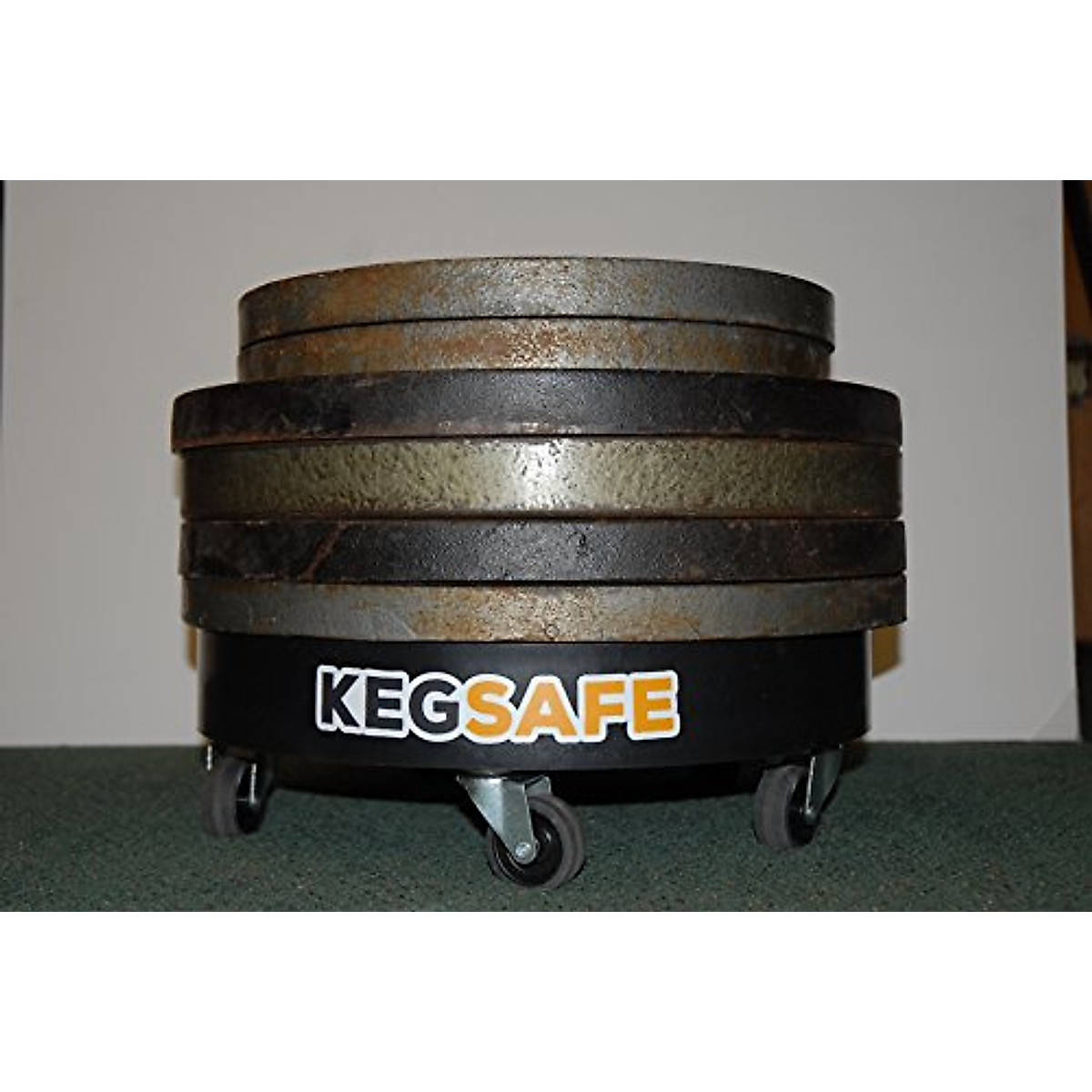 Beer Keg Dolly - Full Size Keg with Wheels - Extra Strong with high Side Rail for Added Safety!