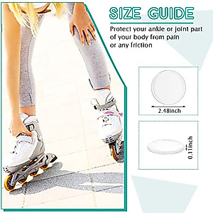 4 Pieces Ankle Gel Pads Skate Ankle Gel Discs Cushion Pads Ankle Protector Brace Skate Accessories for Ice Skating Riding Ski Ankle Protection, 2.48 Inch