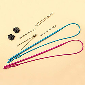 8 Pcs Drawstring Threader Tool Set, 2 Pcs Flexible Drawstring Threader Plastic Drawstring Replacement Tool 2 Pcs Metal Drawstring Threaders 2 Pcs Metal Tweezers and 2 Pcs Cord Locks for Shorts Hoodies