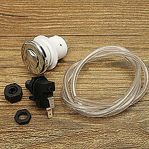 WSDMAVIS 1 Set Pneumatic Switch for Garbage Disposal 16A On Off Push Button Switch for Bath Tub Spa Jetted Whirlpool Jet Set