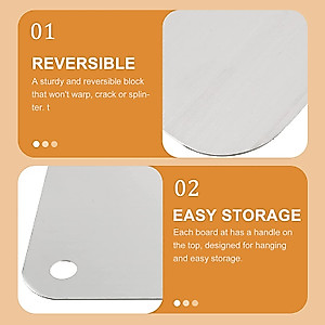 Small Cutting Board for Kitchen, 304 Stainless Steel Cutting Board, Chopping Block Fruit Cutting Block for Home Kitchen (5.9 * 9.8inches)