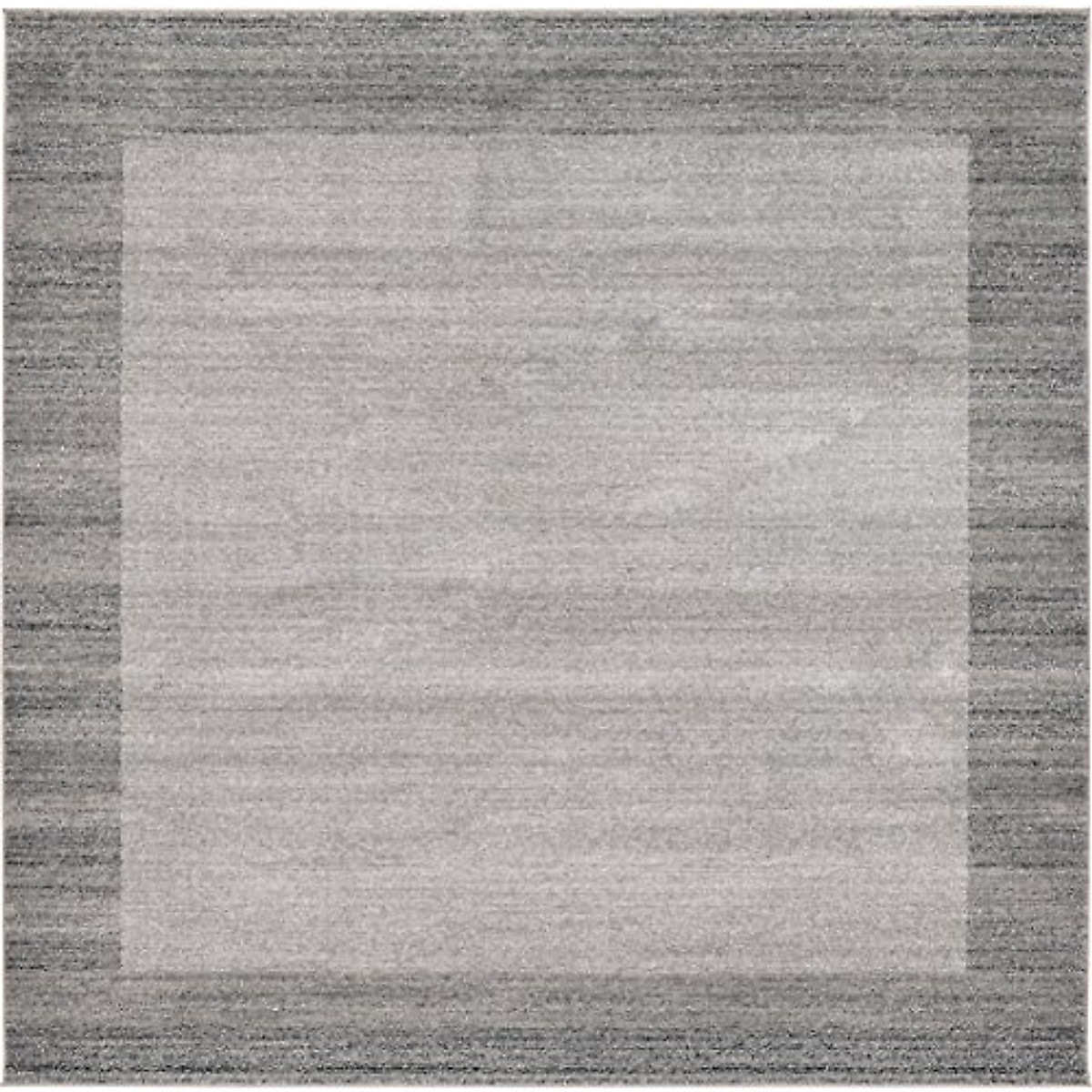 Unique Loom Del Mar Collection Area Rug-Transitional Inspired with Modern Contemporary Design, 8' 0 x 8' 0 Square, Light Gray/Beige