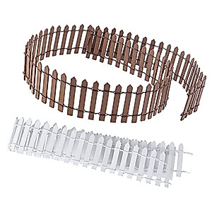 Happyyami 6 Pcs Mini Fence Mini Pots Mini Decor Sand Table Toys Mini Fairy Garden Fences DIY Wood Picket Fence Mini Wood Fencing Sand Table Fence Model Small Fence Mini Garden Decoration