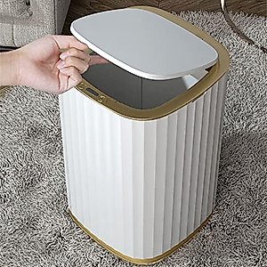 WENLII Smart Sensor Garbage Bin Kitchen Trash Can Best Automatic Induction Waterproof Bin with Lid 12/15L (Size : 12L)