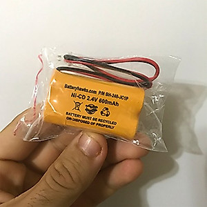 10010034 10010036 Lithonia Exitronix Interstate NIC1394 BEL-179 2.4V 600MAH Battery Exit Sign Emergency Light NiCad 2.4v 400mah 500mah 700mah 2.4v 1000mah for Replacement Batteryhawk, LLC