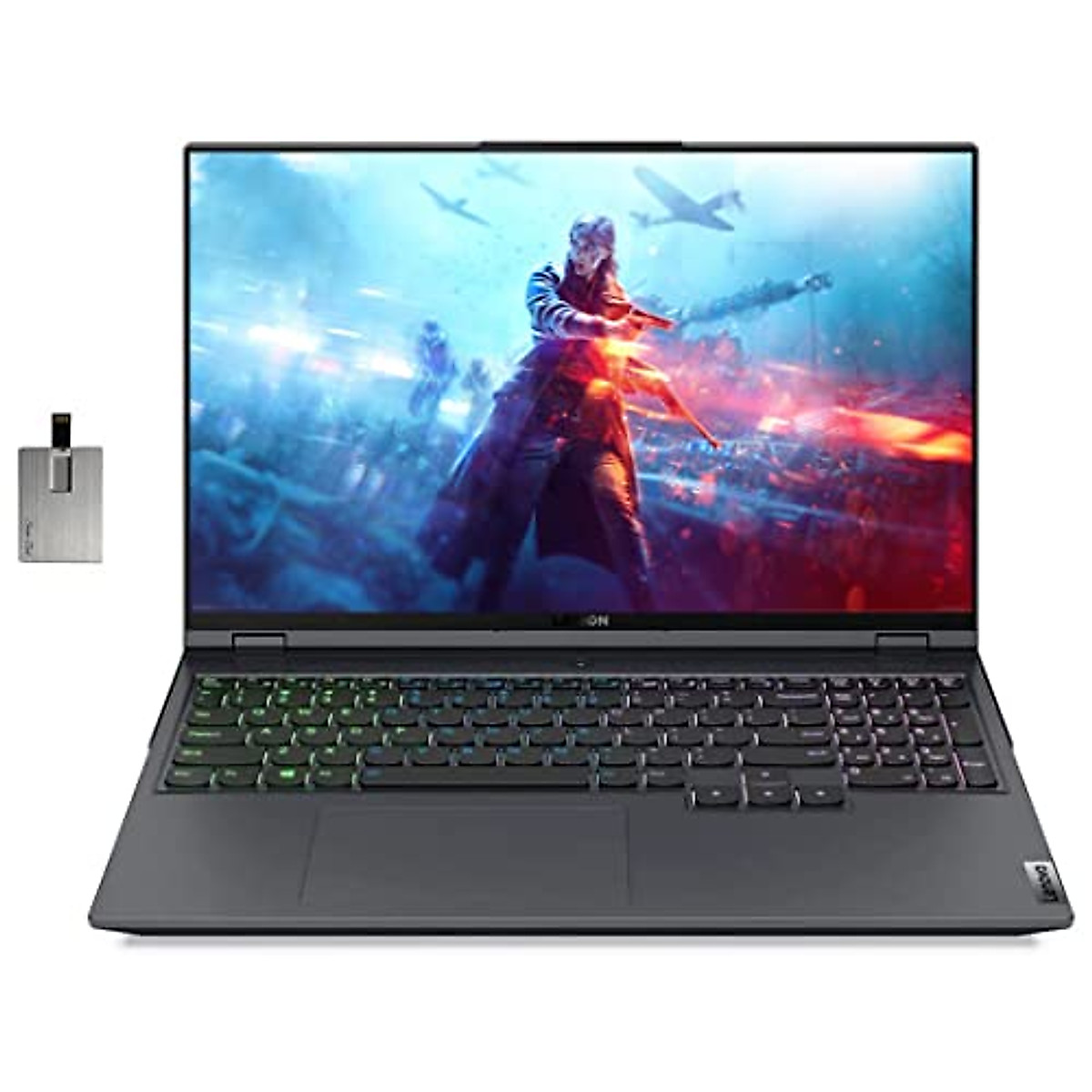 Lenovo 2022 Legion 5 Pro 16" QHD 165Hz Gaming Laptop, AMD Ryzen 7 5800H, 32GB RAM, 1TB PCIe SSD, NVIDIA GeForce RTX 3070, Backlit Keyboard, 720P Webcam, Grey, Win 11 Pro, 32GB SnowBell USB Card
